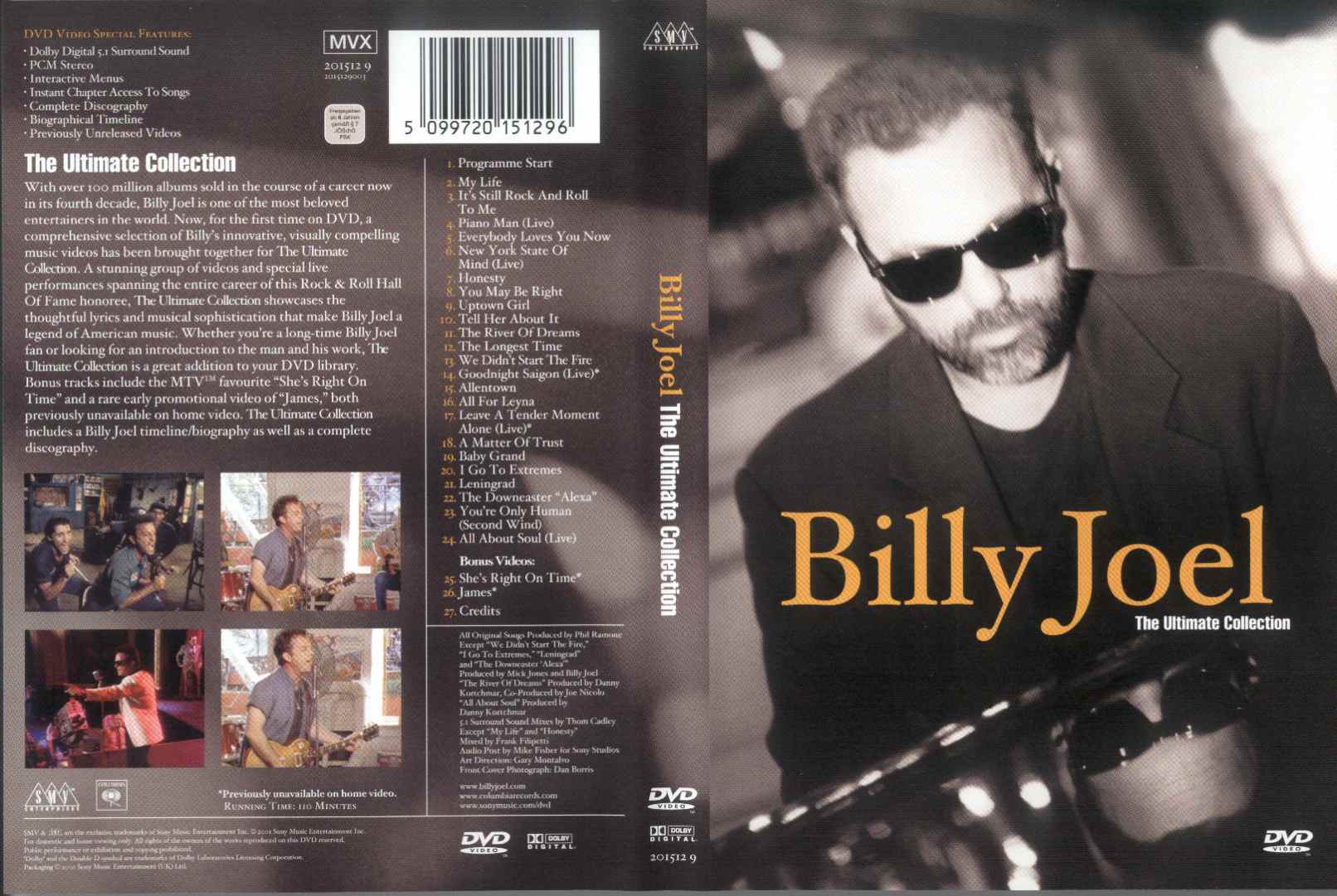 Billy Joel The Ultimate Collection : Front | DVD Covers | Cover Century ...